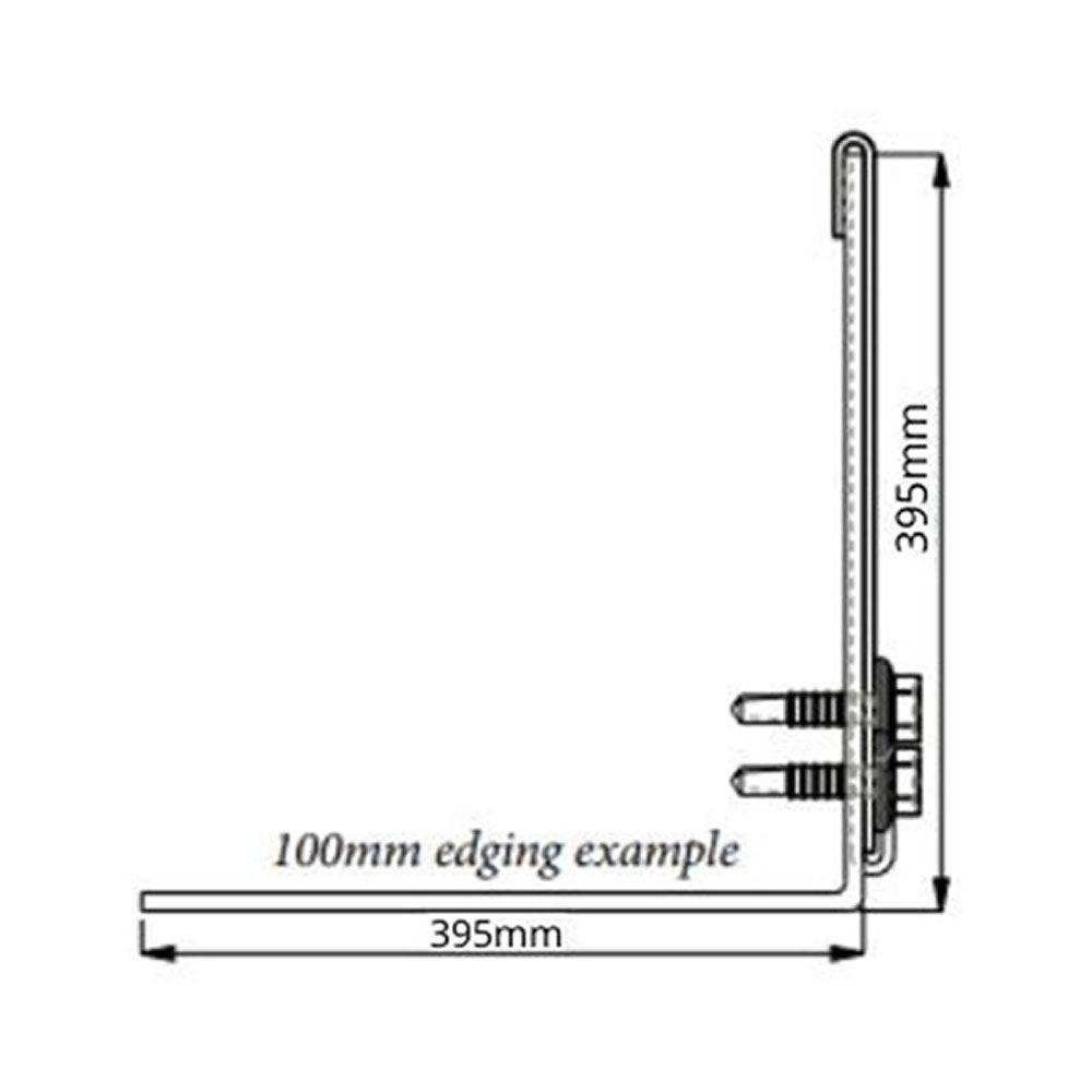 FormBoss® Galvanized L-Shaped Angled Brackets for Metal Garden Edging ...