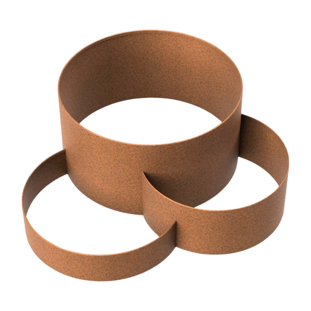 SHAPESCAPER® REDCOR Triple Ring Tiered Metal Garden Edging Planter ...